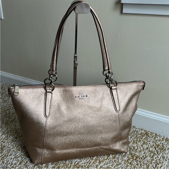 Coach | Bags | Coach Metallic Gold Tote Bag | Poshmark